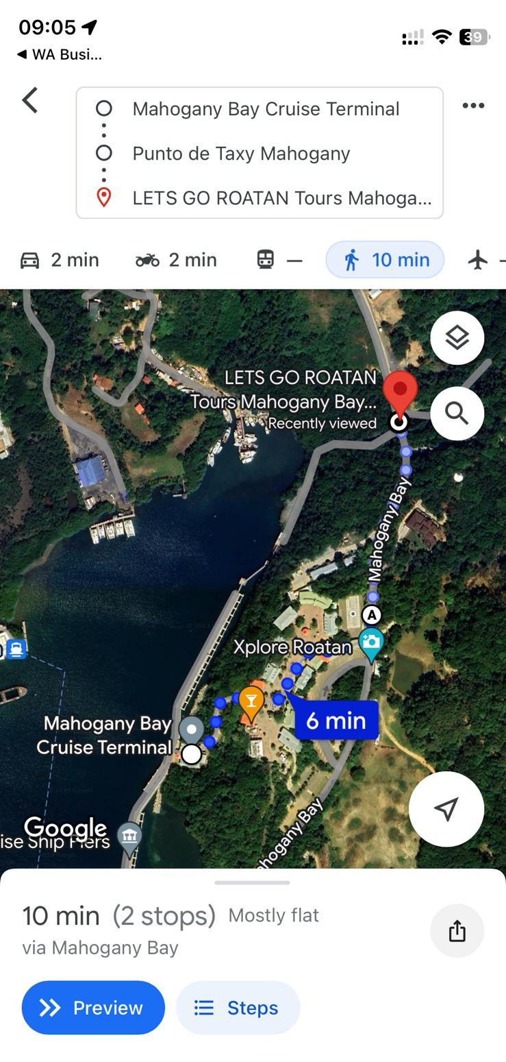 Mahogany Bay Map How to find us Lets Go Roatan Tours – Lets Go Roatan Tours